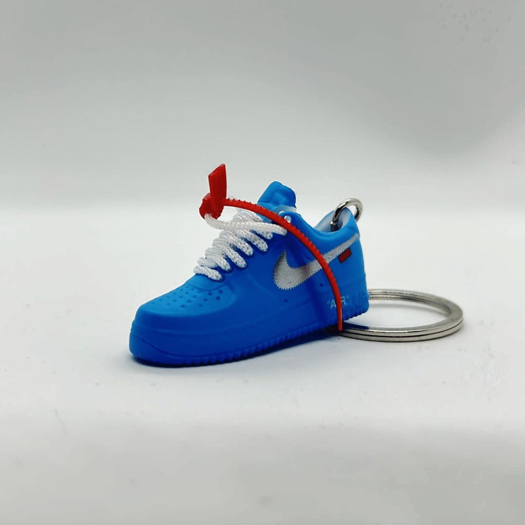 Breloc Nike Air Force 1 x OFF-WHITE MCA University Blue Edition - Snkrszone